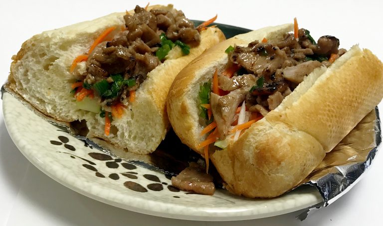 Banh Mi Thit Nuong (Grilled Marinated Sliced Pork Sandwiches) – Pho ...